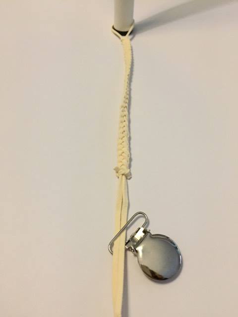 Braided Leather Binkie Clip - Kayla's